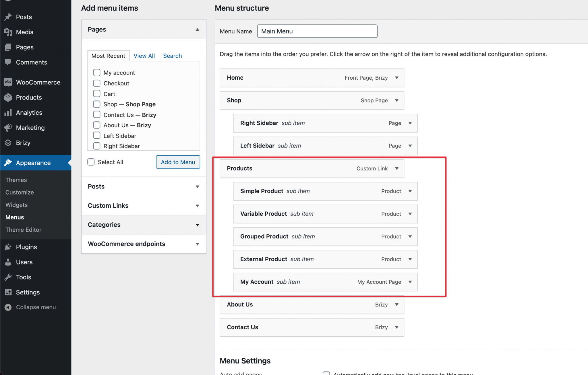 Advanced Menu - Blocksy
