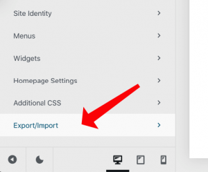 Import / Export Customizer Settings WordPress Child Theme