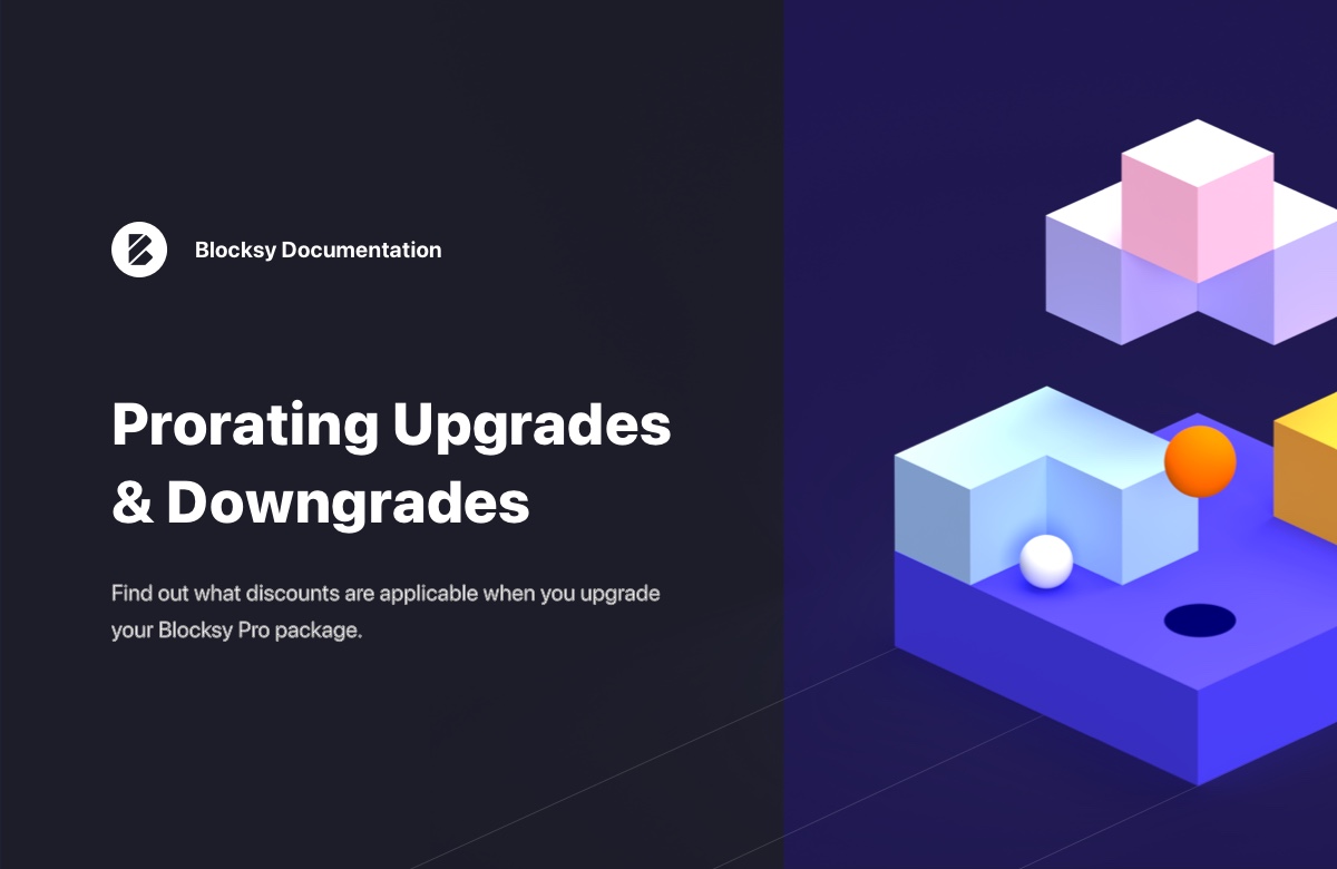 Prorating Upgrades & Downgrades - Blocksy