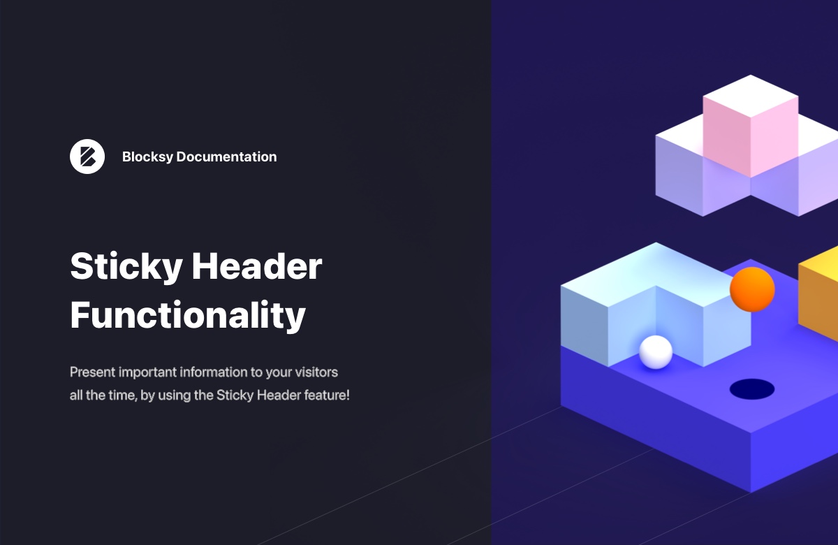 Sticky Header Blocksy