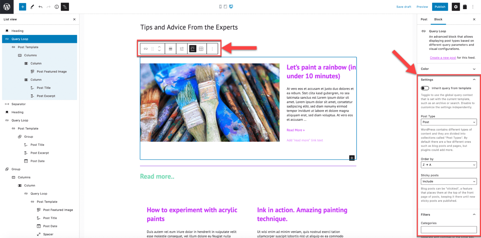 Wordpress 67 Mastering The Updated Query Loop Block For Dynamic Content Blocksy