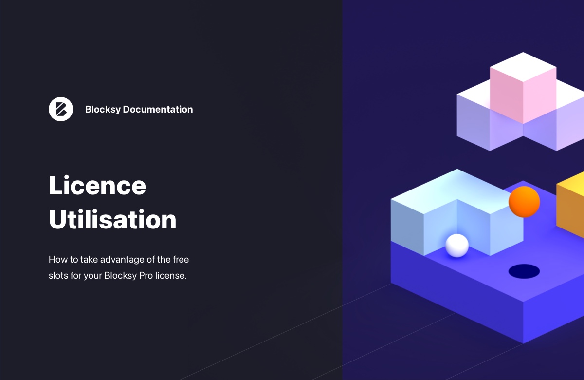 Licence Utilisation - Blocksy