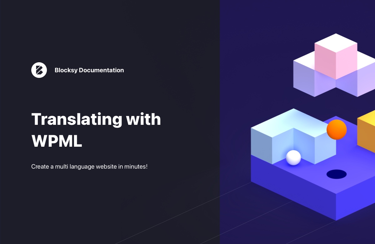 Translating with WPML - Blocksy