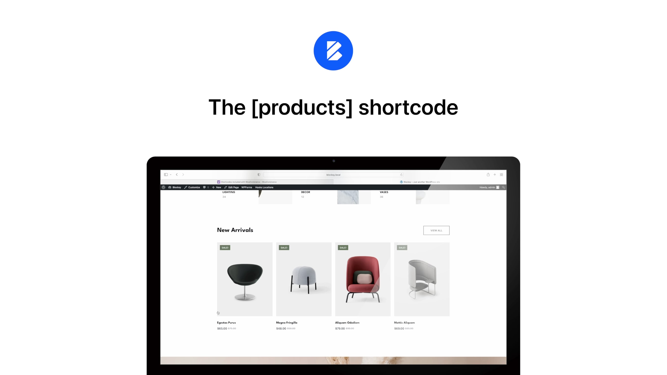 The products Shortcode Blocksy