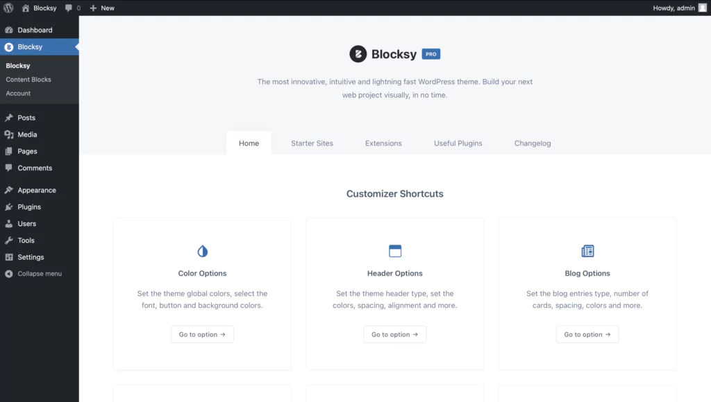 Getting Started with Extensions - Blocksy